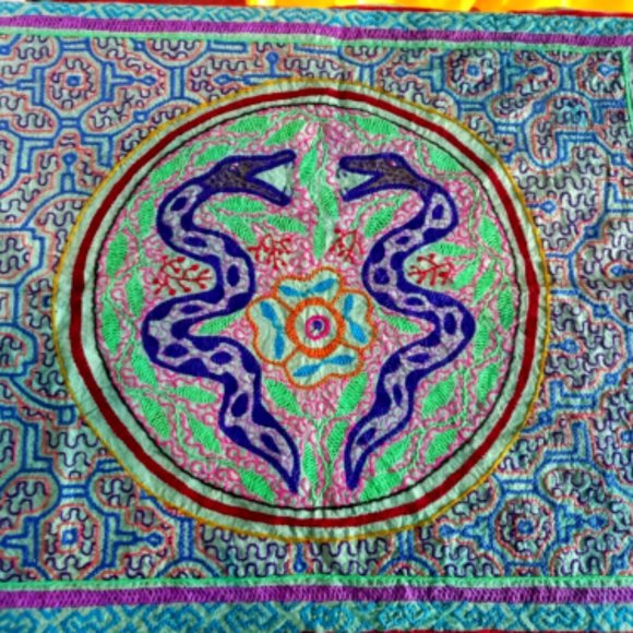 Wall Decor | Shipibo Altar Hand Embroidered Amazon Jungle Snake | Poshmark